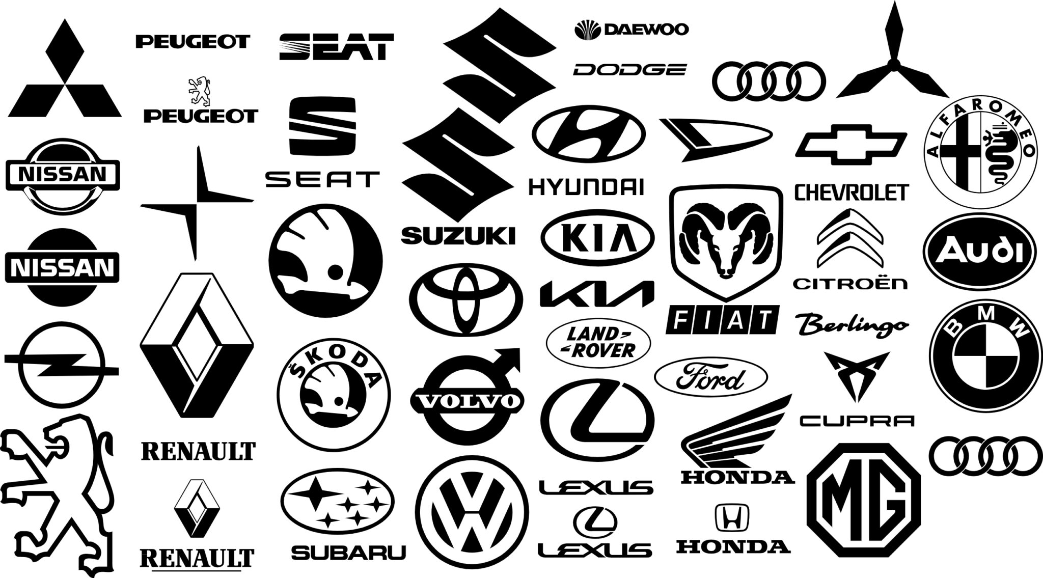 Bil logo stickers i vinyl 150 mm brede – Express Gravering